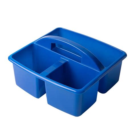 Tinysome Portable 3 Compartments Storage Caddy With Carrying Handle Plastic Divided Basket Bin