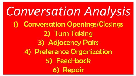 Conversation Analysis Turn Taking Adjacency Pairs Preference Organization Feeback