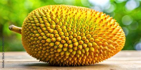 Spiky Jackfruit With Yellow Fibrous Interior Jackfruit Tropical