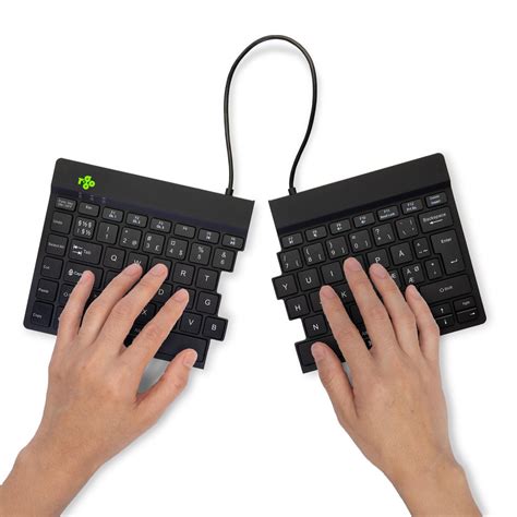 R Go Tools Split Break Ergonomic Keyboard Wireless Black Qwerty