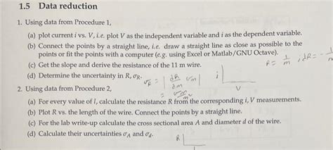 Solved Using Data From Procedure A For Every Value Chegg