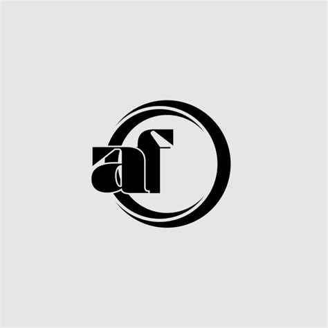 Letters AF Simple Circle Linked Line Logo Vector Art At Vecteezy