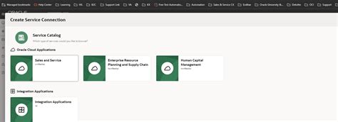 Project Management Api Is Not Shown In Service Connection Of Vbcs — Cloud Customer Connect
