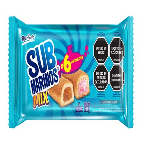 Pastelito Marinela Submarino Surtido X 6 Unidades