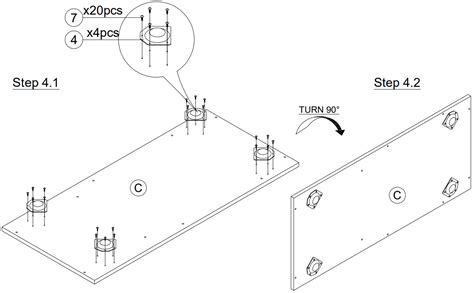 Furinno 21349 Lift Top Coffee Table Instruction Manual