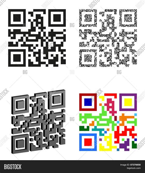 Set Icons Abstract Qr Vector Photo Free Trial Bigstock