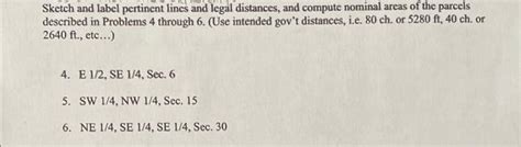Solved Sketch And Label Pertinent Lines And Legal Distances