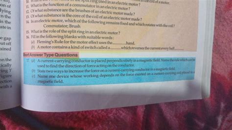 11 What Is The Function Of A Commutator In An Electric Motor 12 Of What