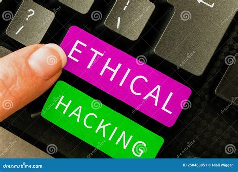 Handwriting Text Ethical Hacking Word Written On A Legal Attempt Of