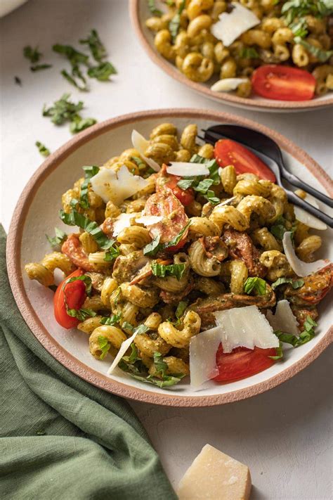 Pesto Cavatappi Recipe Noodles And Company Copycat Nourish And Fete