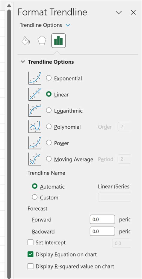 Excel How To Create An Equation From Data Points