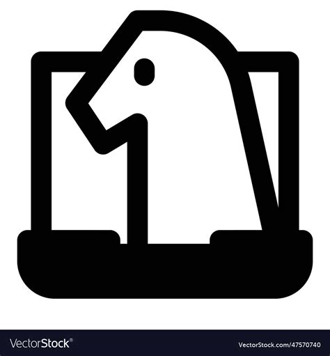 Trojan A Type Of Computer Malware Royalty Free Vector Image
