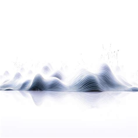 Abstract Art Illustration With A Modern Flowing Wave Pattern On A White Background Premium Ai