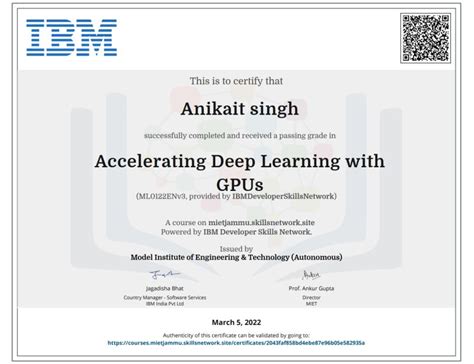 Anikait Singh On Linkedin Certification Gpus Ibm
