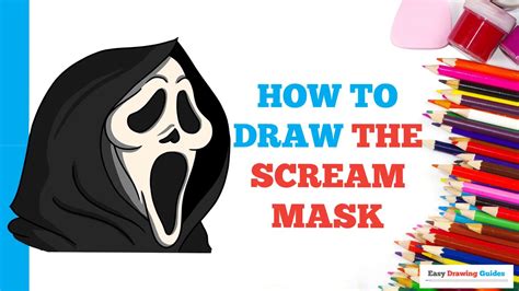 Drawing The Scream Mask Easy Step By Step Drawing Guide By Dawn Hot Sex Picture