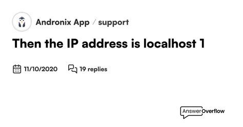Then The Ip Address Is Localhost 1 Andronix App