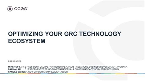 Optimizing Your Grc Technology Ecosystem Oceg