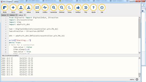 NINA B302 LENDO DHT22 CIRCUITPYTHON