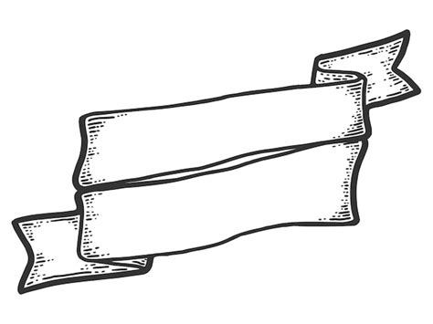 premium vector holiday subject double ribbon sketch scratch board