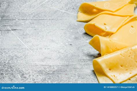 Thin Slices Of Cheese Stock Image Image Of Cheese Freshness 141880257