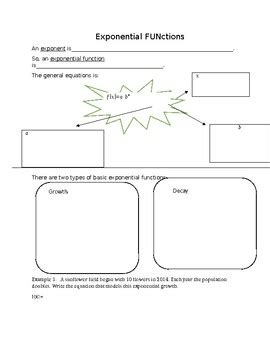 Exponential Functions Notes Bundle By Manely Math TpT