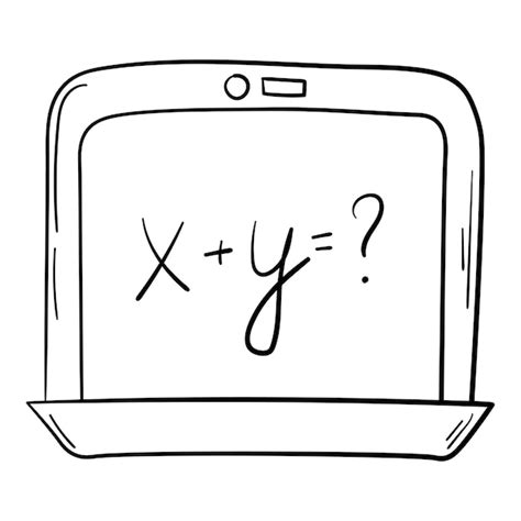 Premium Vector Doodle Sticker Notebook With Math Formula