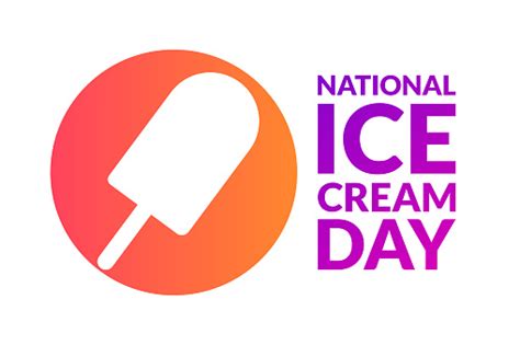 국립 아이스크림의 날 휴일 개념 배경 배너 카드 텍스트 비문이있는 포스터에 대한 템플릿 벡터 Eps10 그림입니다 7월에 대한 스톡 벡터 아트 및 기타 이미지 Istock