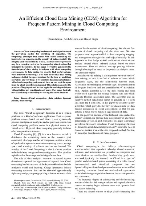 Pdf An Efficient Cloud Data Mining Cdm Algorithm For Frequent