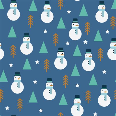 Geometric Snowman Pattern 11721306 Vector Art At Vecteezy
