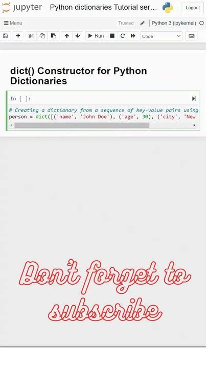 Python Dictionary Dict Constructor Python Tutorials In Hindi Youtube
