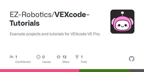 Github Ez Roboticsvexcode Tutorials Example Projects And Tutorials For Vexcode V5 Pro