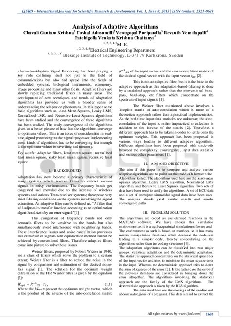 pdf analysis of adaptive algorithms