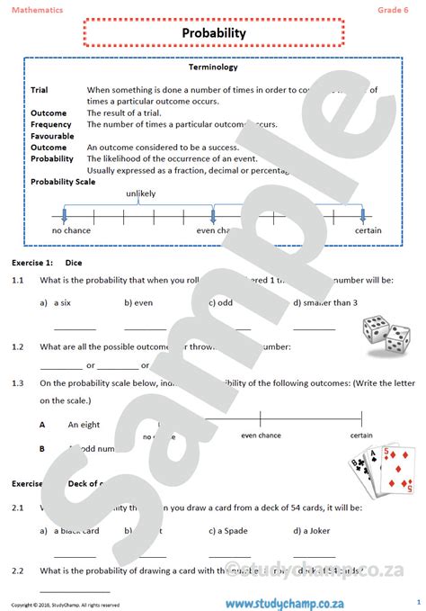 Grade 6 Maths Worksheet Probability Worksheets Library
