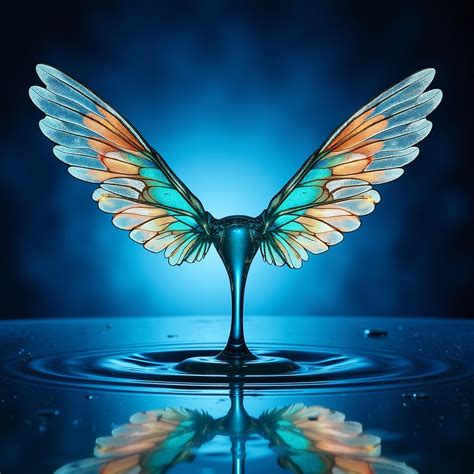 Free Luminous Water Wings Photo Wings Water Liquid Download At