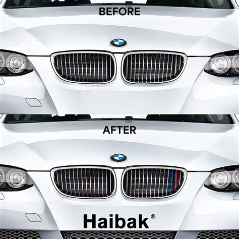 Bmw 3 Series 2009 2012 12 Beams Front Grille Tri Colour Insert Strip
