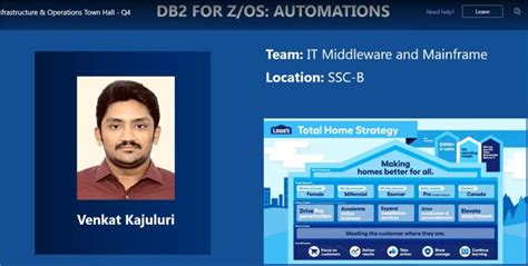 Venkata Ashok Kajuluri On Linkedin Lowes Mainframe Db2 Dba Automations Rexx Python