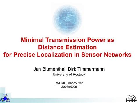 Pdf Minimal Transmission Power As Distance Estimation For · Minimal Transmission Power As