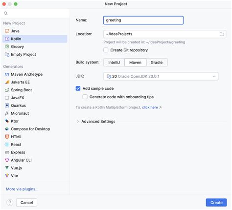 教程：创建您的第一个 Kotlin 应用程序 Intellij Idea 文档