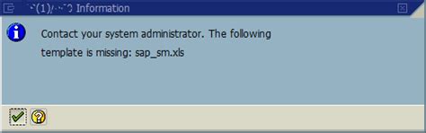 The Following Template Is Missing Sap Sm Xls