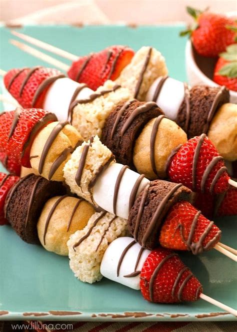 Dessert Kabobs Skewers {quick Easy} Lil Luna