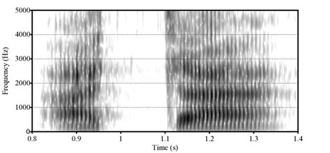 Spectrogram Of Aca Showing The Four Acoustic Correlates Of The Download Scientific Diagram