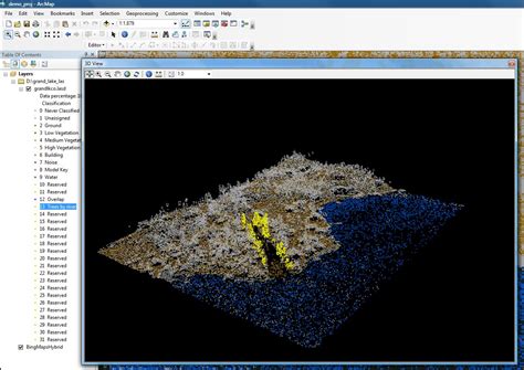 Working With Usgs Airborne Lidar Las Files From Usgs Click In Arcmap 101