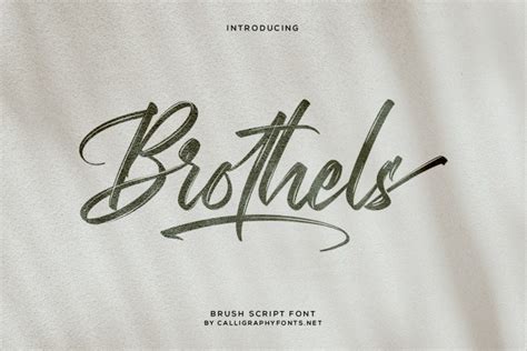Brothels Font By CalligraphyFonts Net