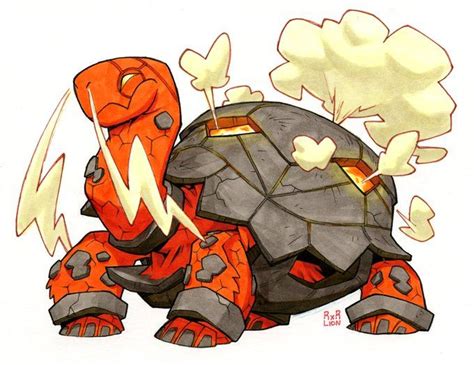 🔥torkoal🔥 Torkoal Art Heatran Art Fire Turtle Pokemon