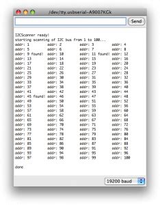 I CScanner Arduino As I C Bus Scanner Todbot Blog
