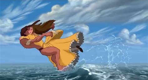 Jane In The Water Happily Jumps On Tarzan As They Both Fell In The