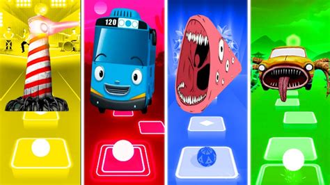 Lighthouse Monster Vs Tayo The Little Bus Vs Train Eater Vs Car Eater