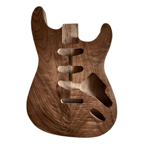 Walnut Strat Style Body Glossy Oil Finish Whitestork Guitars