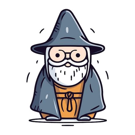 Premium Vector Funny Cartoon Dwarf In A Hat And Glasses Vector