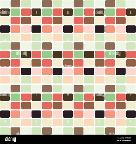 Rectangle Mosaic Pastel Color Palette Pattern Background Stock Vector
